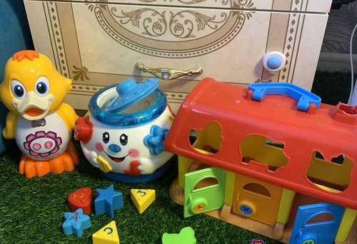 Игрушки пакетом музыкальные и развивающие
