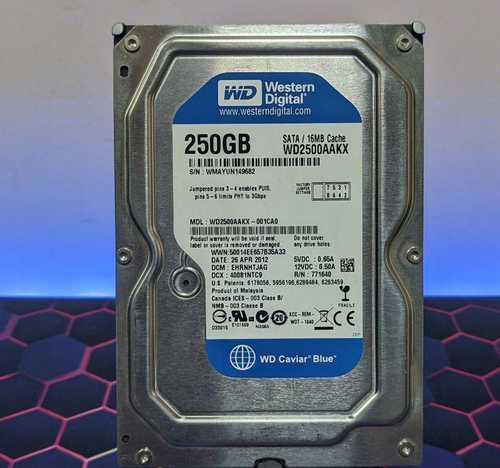 Жесткий диск 250 Гб/WD/3.5"/7200/WD2500aakx