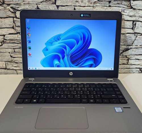 Офисный ноутбук HP ProBook i3-7/8gb/SSD