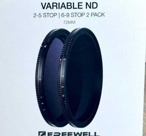 Freewell Variable ND 2-5 stop 6-9 stop 2pack 72mm