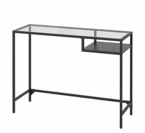 Vittsjo стол IKEA черный; стекло 100см x 36см