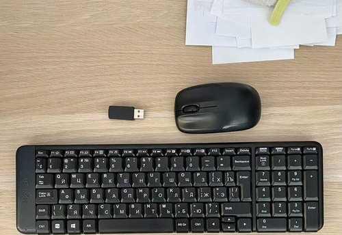 Беспроводная клавиатура и мышь logitech k220