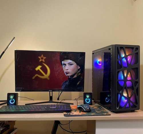 Игровой пк с монитором RX580/10 ядер/Mana