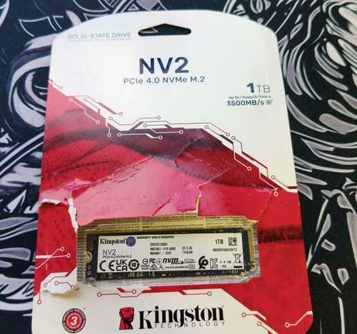 1000 гб SSD NVMe M.2 накопитель Kingston NV2 PCIe