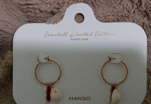Новые серьги кольца с декором Mango
