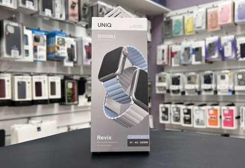 Ремешок uniq Revix Apple Watch 41/40/38 white/blue