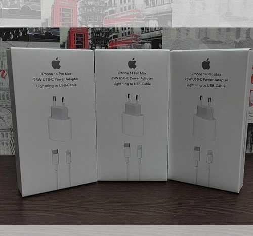 Комплект быстрой зарядки 25W (USB-C на Лайтинг)