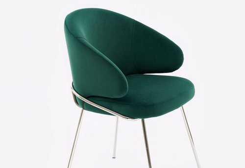 Дизайнерский стул Cosmos изумрудный, основание хро