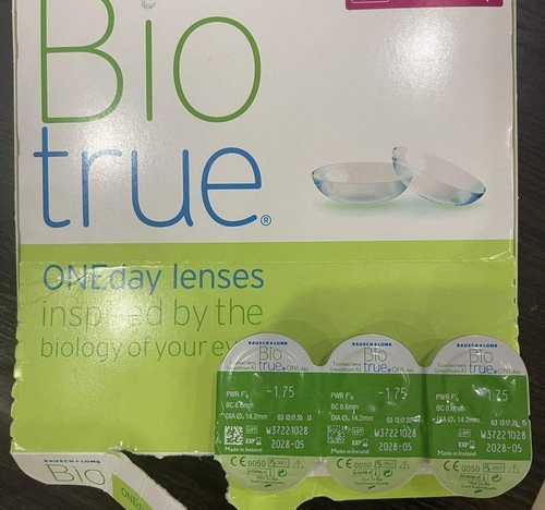 Линзы bausch lomb bio true oneday lenses