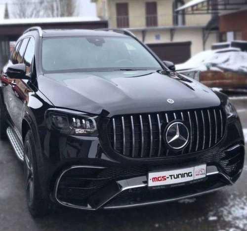 Передний бампер на Mercedes GLS X167 стиль 63 AMG