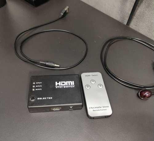 Переключатель видеосигнала hdmi 3T01 switch