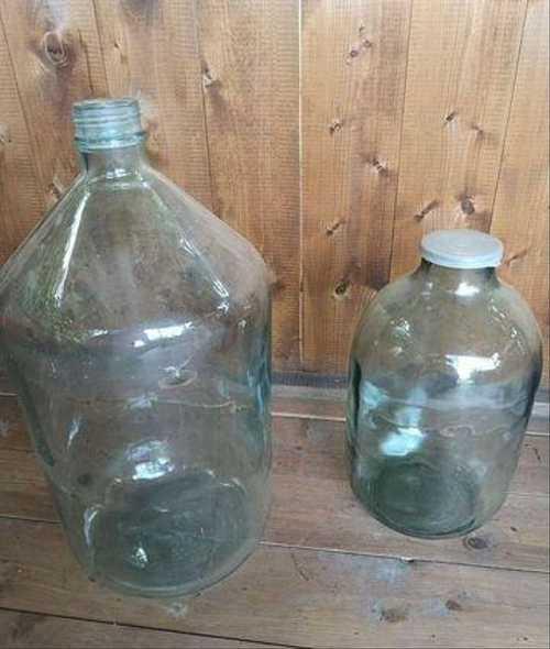 Банка бутыль стеклянная 20 и 10 литроа