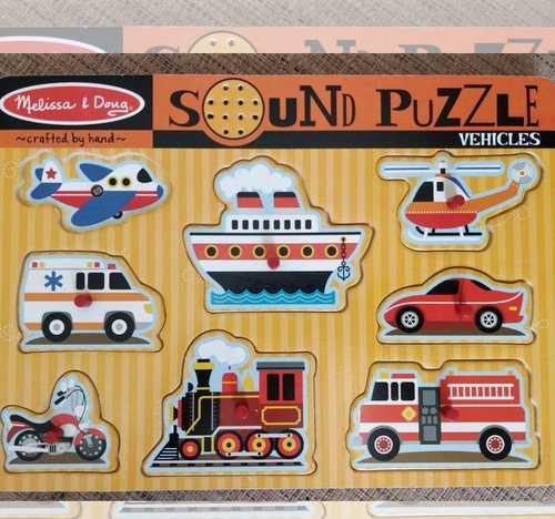 Пазл Melissa & Doug Vehicles Sound puzzle