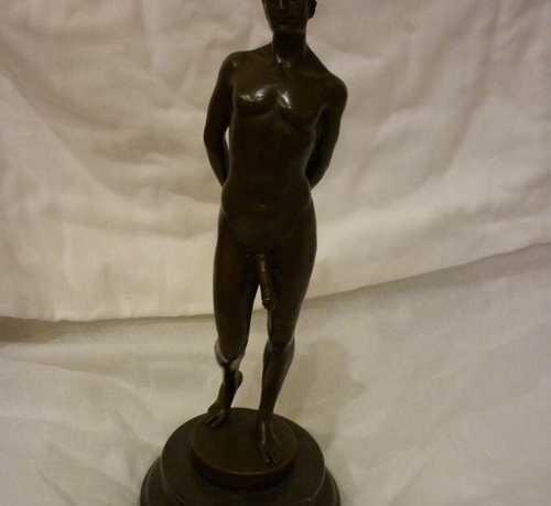 Статуэтка обнаженный юноша скульптура бронза ню N2