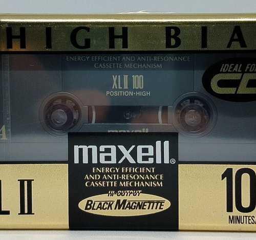 Новая аудиокассета Maxell High Bias XL II 100