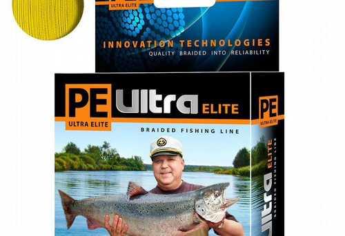 Шнур aqua PE ultra elite M-8 Yellow 0,60mm 150m