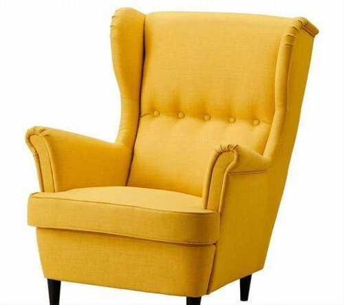Кресло икея IKEA strandmon жёлтое