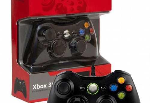 Джойстик для Xbox 360 проводной (черный/коробка)
