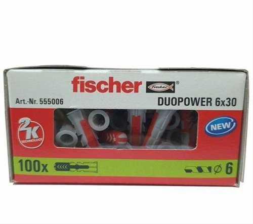 Дюбель универсальный fischer DuoPower 6х30 (6уп.)