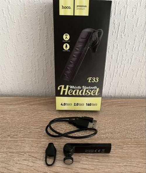 Bluetooth гарнитура Hoco “E33 Whistle”, black