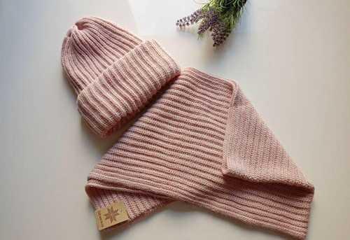 Комплект шапка и шарф новый женский 54 56
