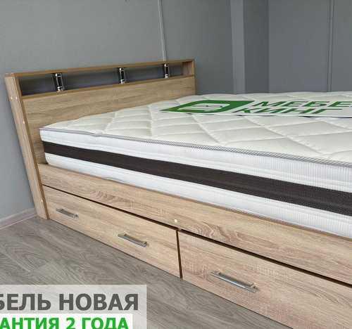 Кровать полуторка 120 с ящиками