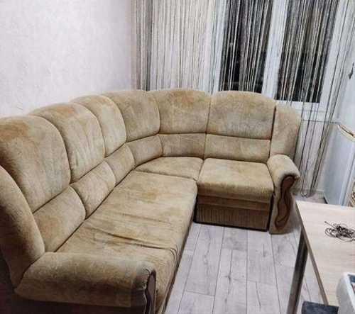 Угловой диван бу+кресло