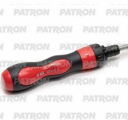 Patron P-8152R Отвертка PH2 / SL6 трещоточная, реверсивная, переставная, T-образная силовая рукоятка