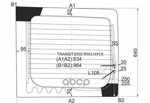 Стекло заднее (распашной двери) левое с обогрев
