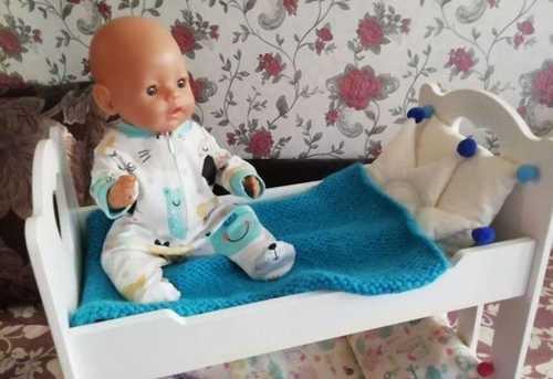 Кроватка для кукол двухъярусная baby born
