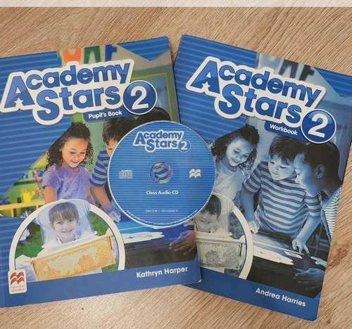 Academy stars 2 диск, учебник, тетрадь