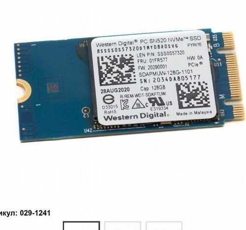 Жесткий диск SSD M.2 2242 nvme 128Gb WD SN520