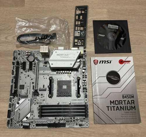 Материнская плата msi b450m mortat titanium