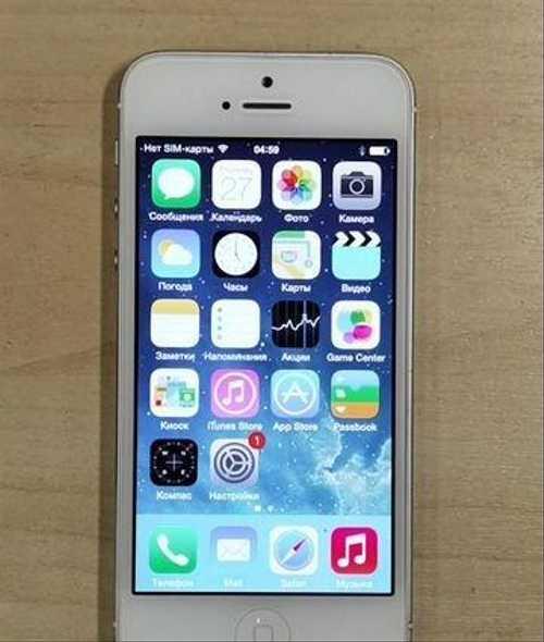 Неисправный Apple iPhone 5 16Gb Серебрянный