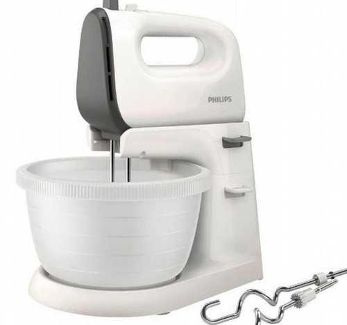 Миксер ручной Philips HR3745 450Вт белый/серый