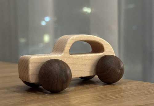 Детская игрушка каталка деревянная маслкар