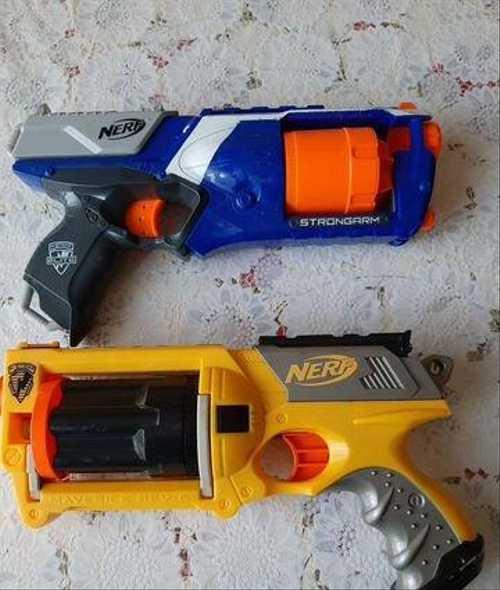 Nerf бластеры Elite strongarm, maverick REV-5