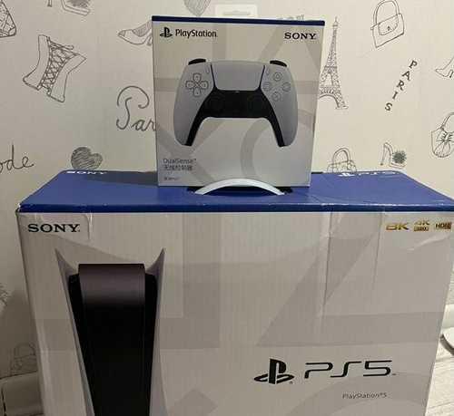 Sony PlayStation PS5 с дисководом и джостиком