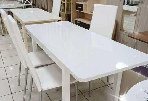 Стол раздвижной кухонный белый обеденный