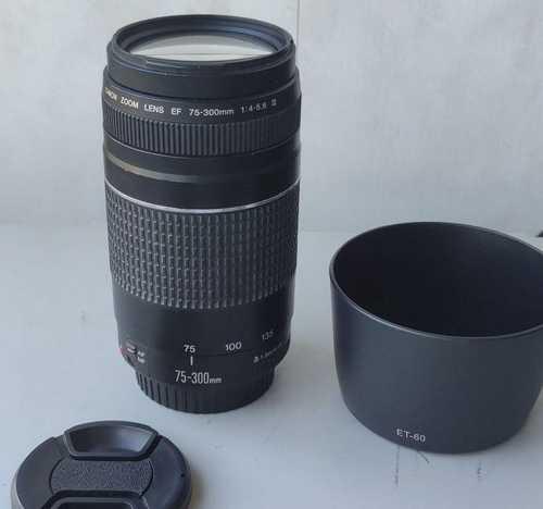 Canon EF 75-300mm f/4-5.6 III с блендой