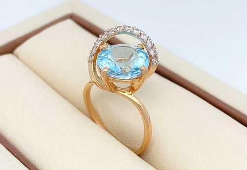 Золотое кольцо с камнем 585пр. размер: 16