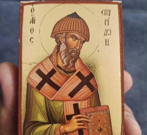 Святой Спиридон Тримифунский. Икона. Миниатюра
