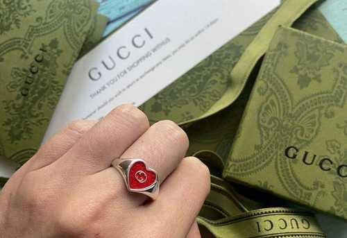Кольцо Gucci Heart премиум lux 18-18,5