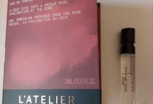 Пробник L'atelier parfum opus 2 dose of rose