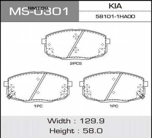 Masuma MS-0301 Колодки торм.пер