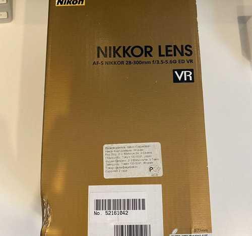 Nikkor af-s 28-300мм f/3,5,6g ed vr