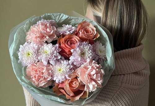Букет цветов / пионовидные розы
