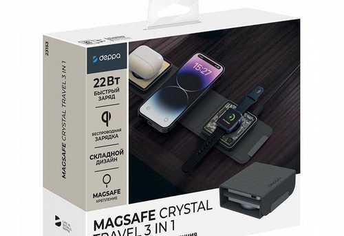 Беспроводное з/у Deppa MagSafe 3в1 22W Black