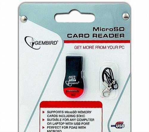 Картридер Gembird (USB2.0), для считывания MicroSD