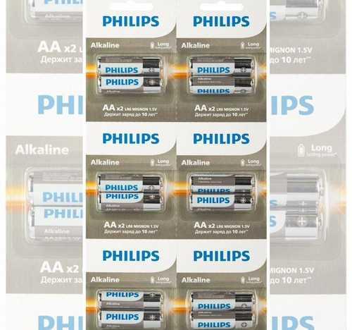 Батарейки AA Philips LR6 BL2*6 Entry Alkaline